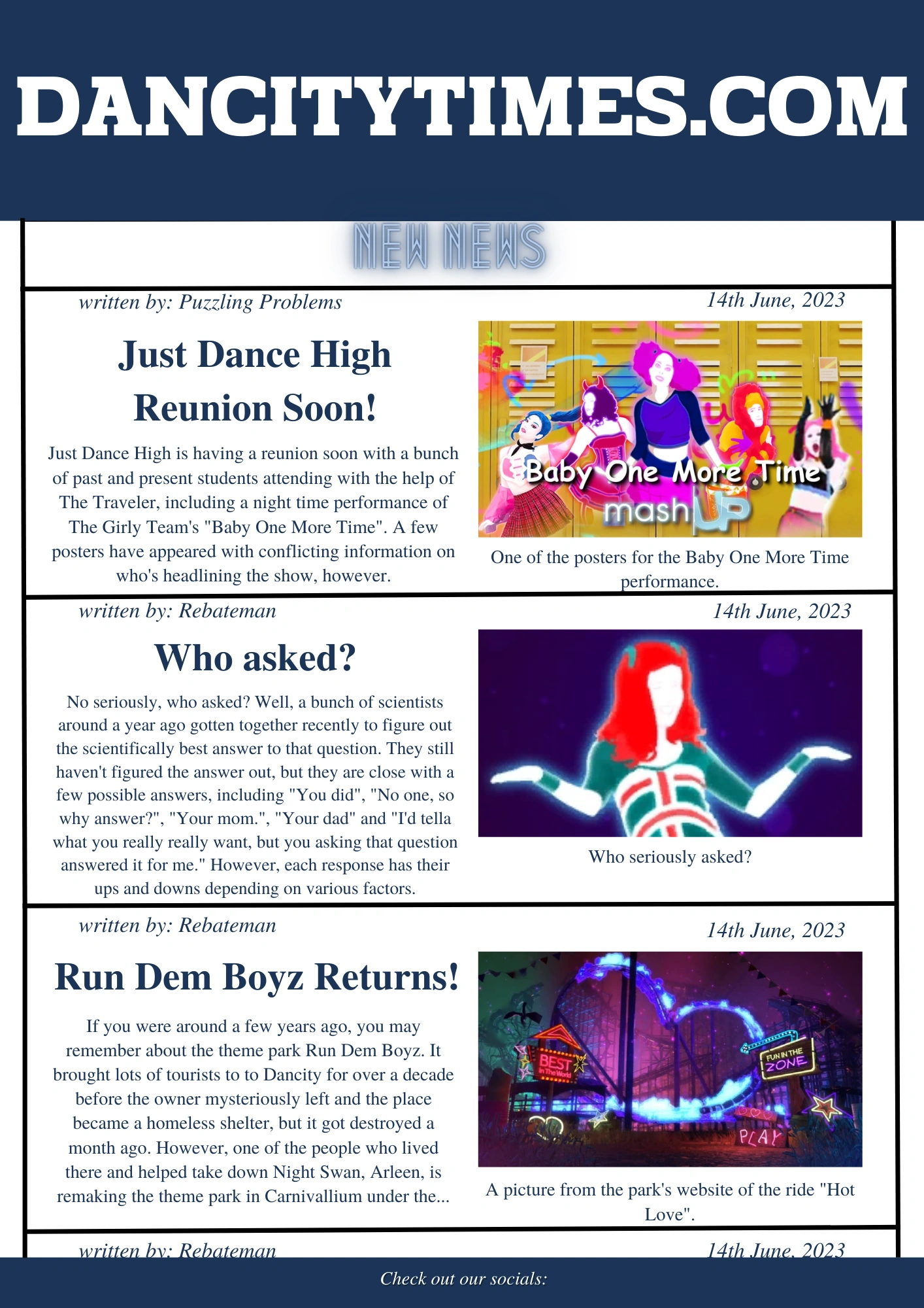 Dancity Times - 14th June, 2023 | Fandom