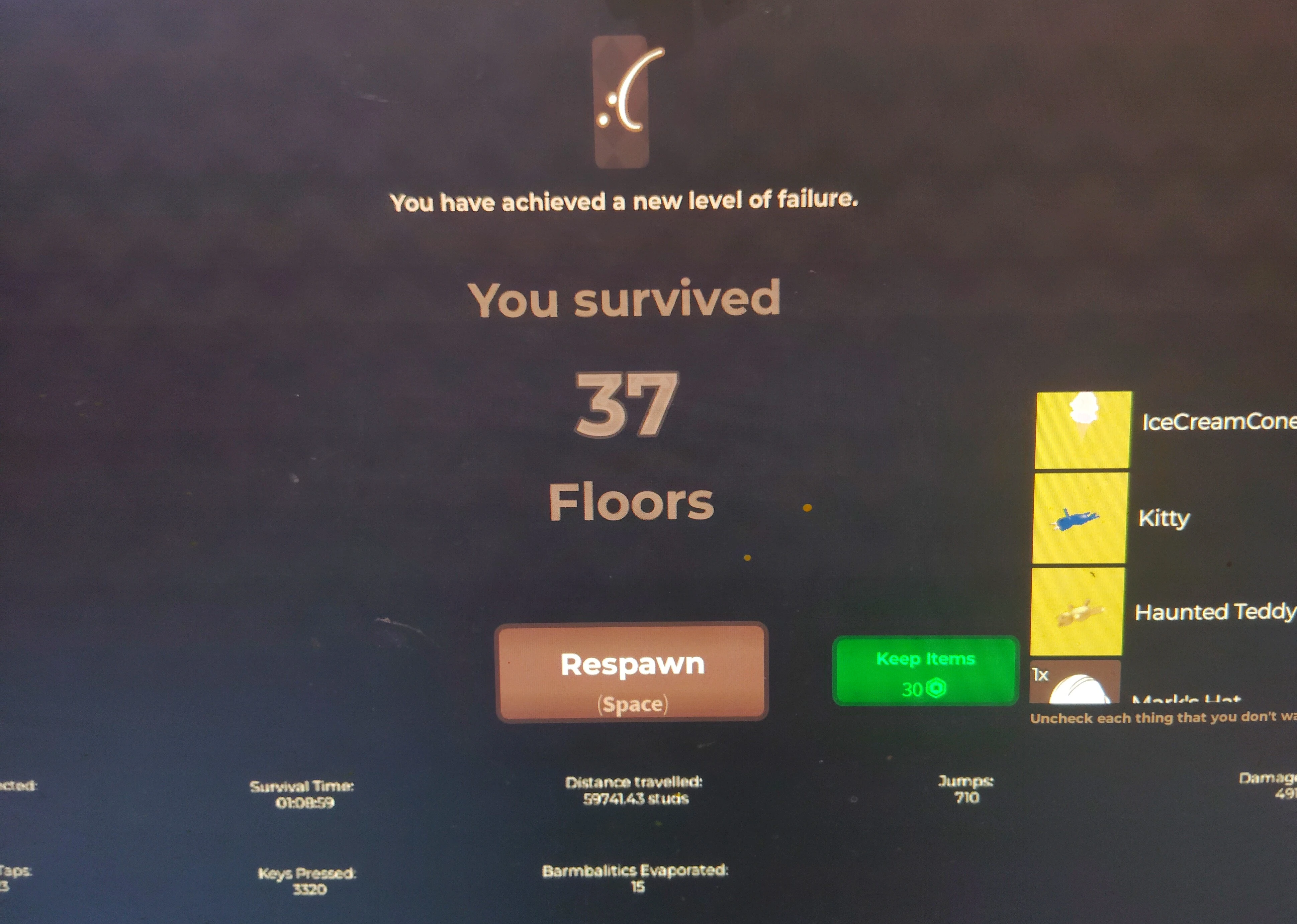 Tried to get a floor 50 streak in Regretevator | Fandom
