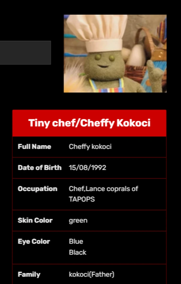 tiny chef is kokoci son btw | Fandom