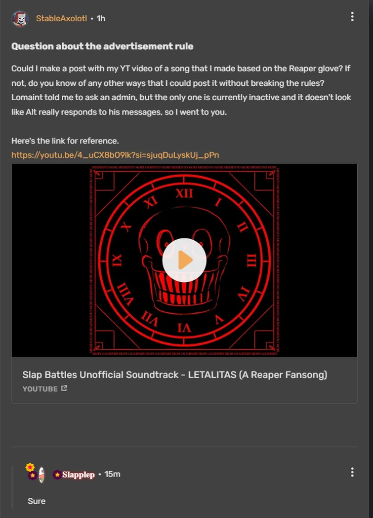 I made a song based on the Reaper Glove!(repost because I got perm from Slapplep) | Fandom