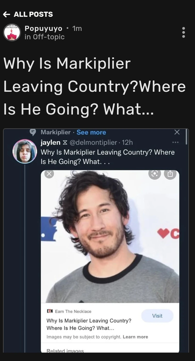 Why Is Markiplier Leaving Country?Where Is He Going? What... | Fandom