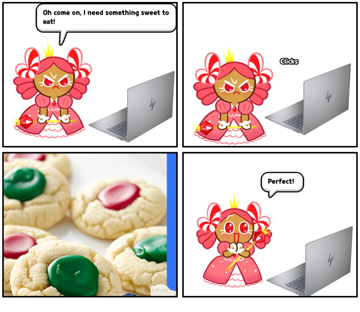 Princess cookie finds some sugar cookies online | Fandom