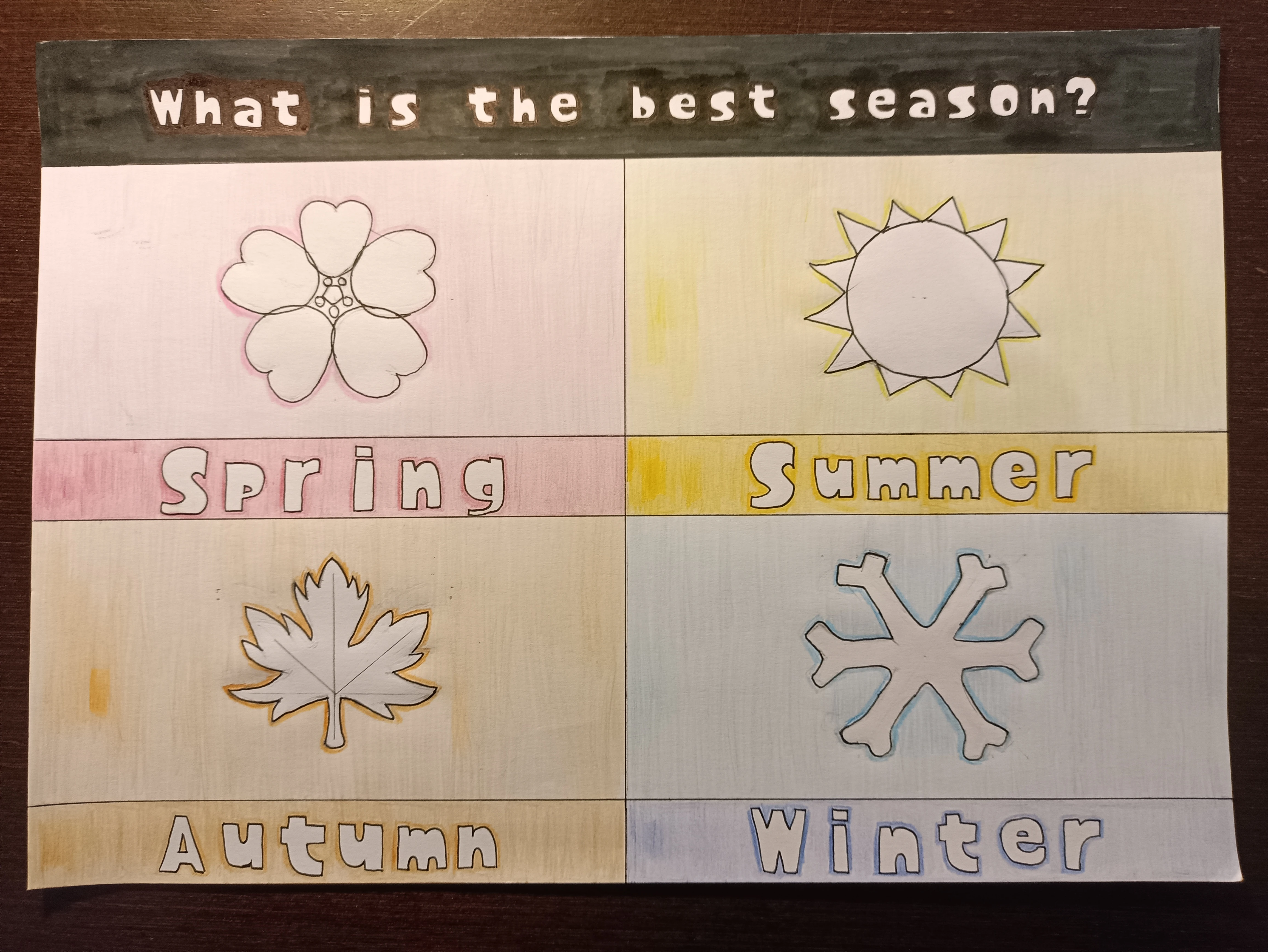 Handmade Meepfest Poster (Spring vs. Summer vs. Autumn vs. Winter) | Fandom