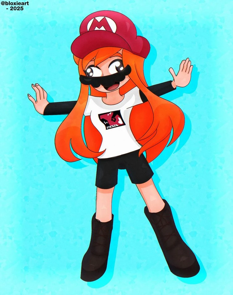 Meggy as Mario by Bloxie on Bluesky | Fandom