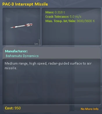 PAC-3 Intercept Missile | BDArmory Wikia | Fandom