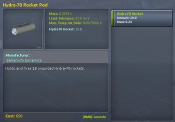 Hydra-70 Rocket Pod | BDArmory Wikia | Fandom