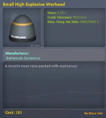 Small High Explosive Warhead | BDArmory Wikia | Fandom