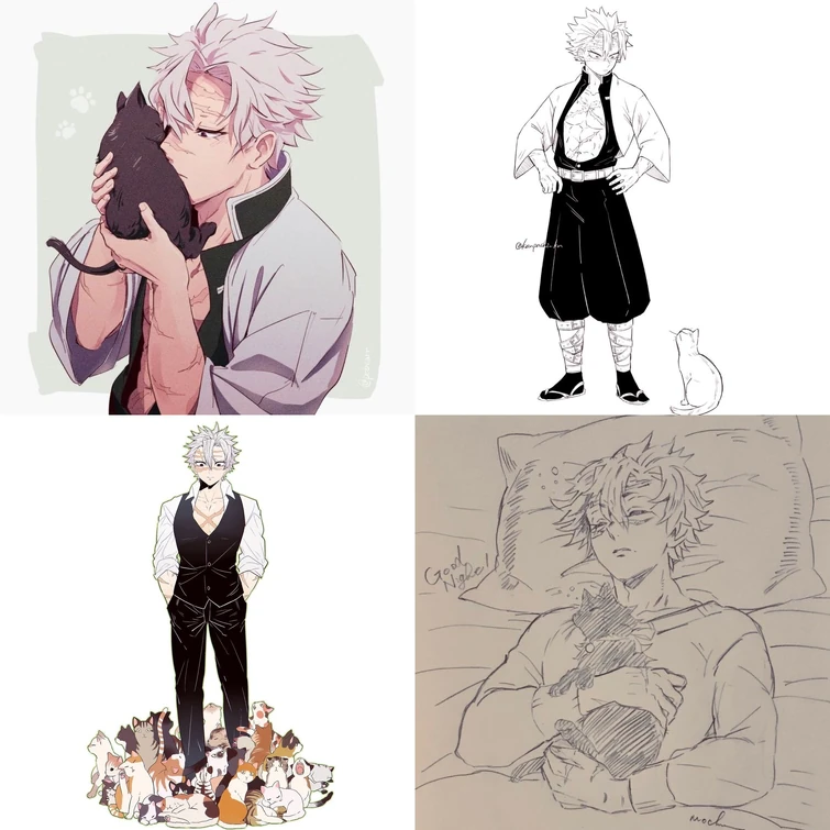 Sanemi With Animals but it’s well drawn | Fandom