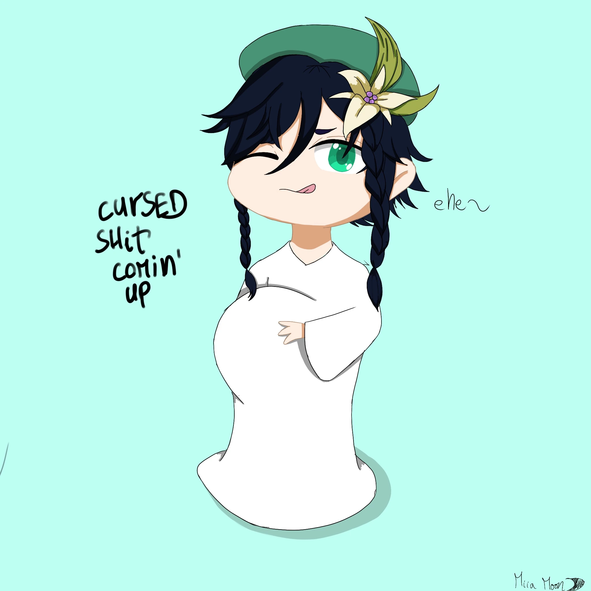 A friend requested me long ago to draw Venti preggo, I just thought ima ...