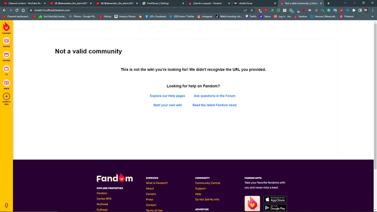 my fandom page link is not working | Fandom