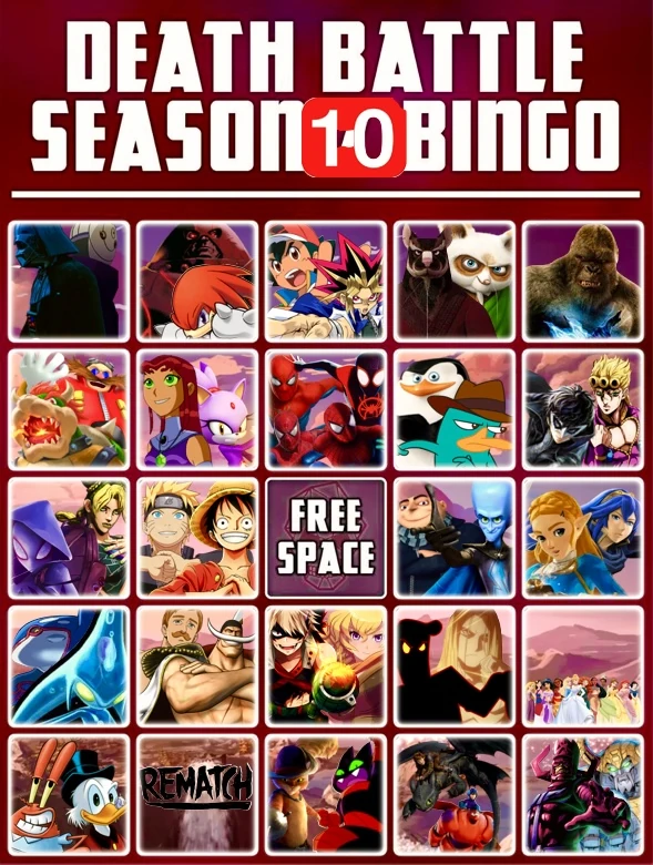Death Battle Season 10 Bingo (Did not include already confirmed matches ...