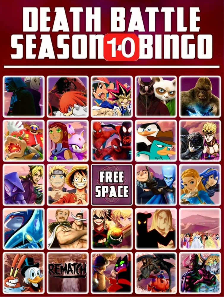 Death Battle Season 10 Bingo (Did not include already confirmed matches ...