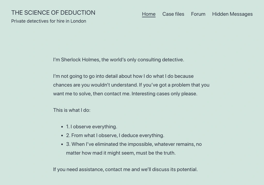 The Science of Deduction website has returned | Fandom