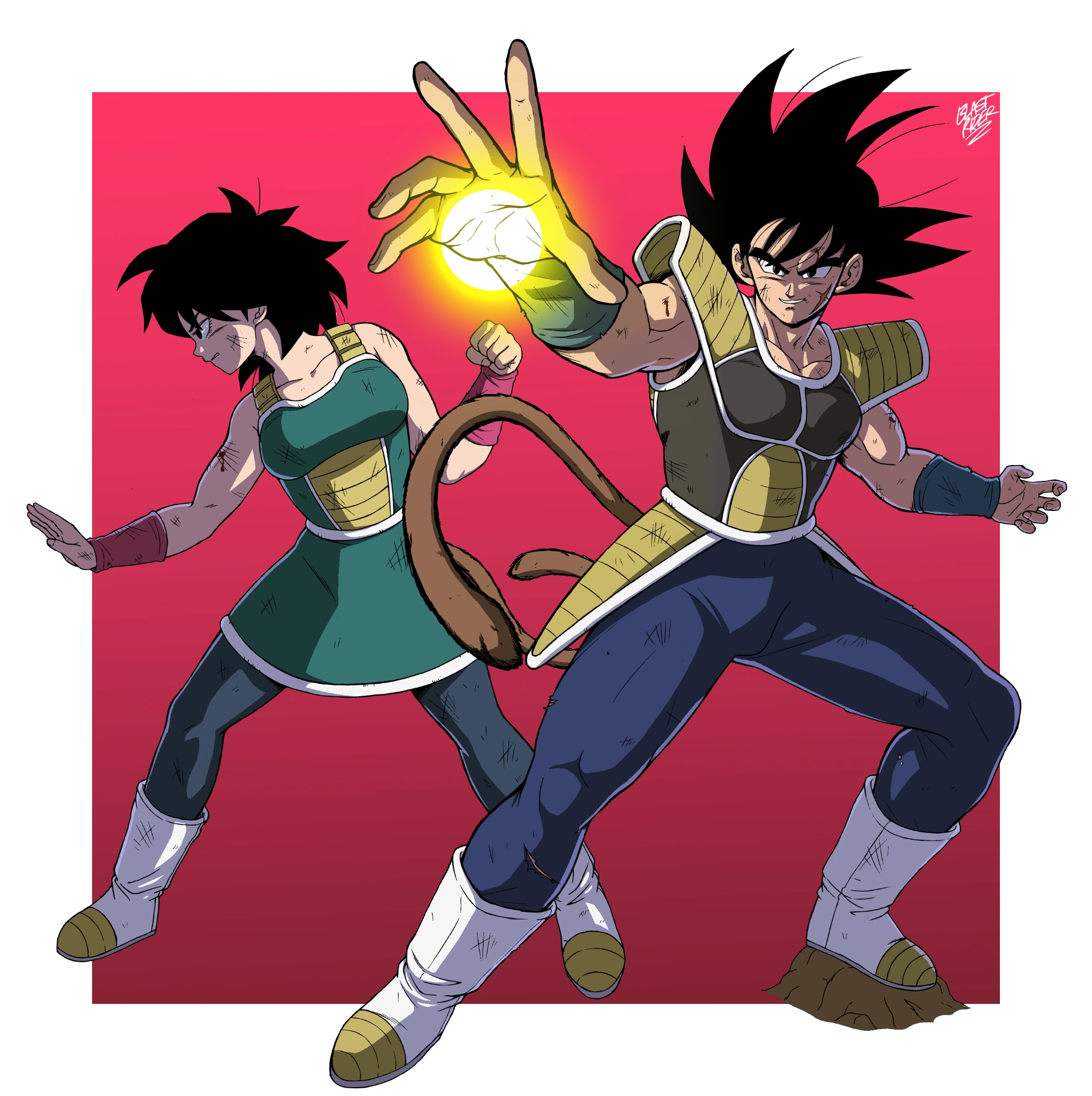 Some More Cool Gine And Bardock Art | Fandom
