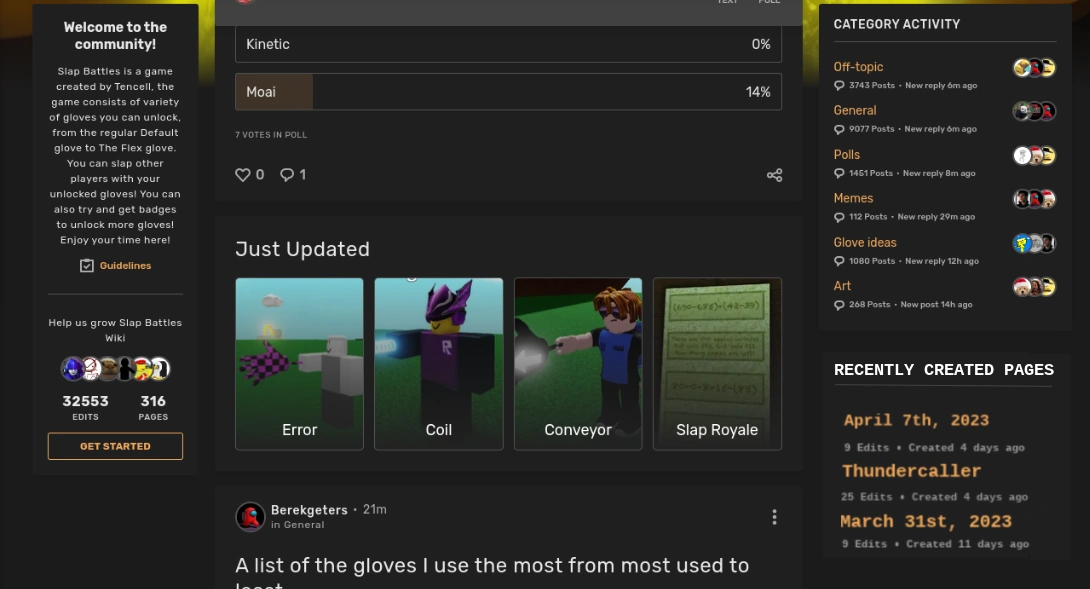 Wiki idea -[#1]- : Recently created pages (find out if the game has ...
