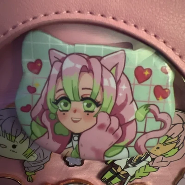 Mitsuri with cat ears button pin | Fandom