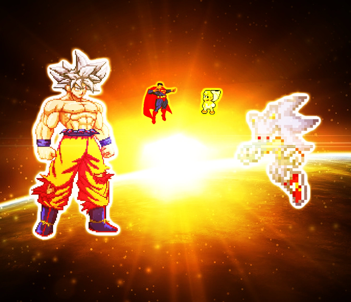Goku vs Sonic Sprite Art | Fandom