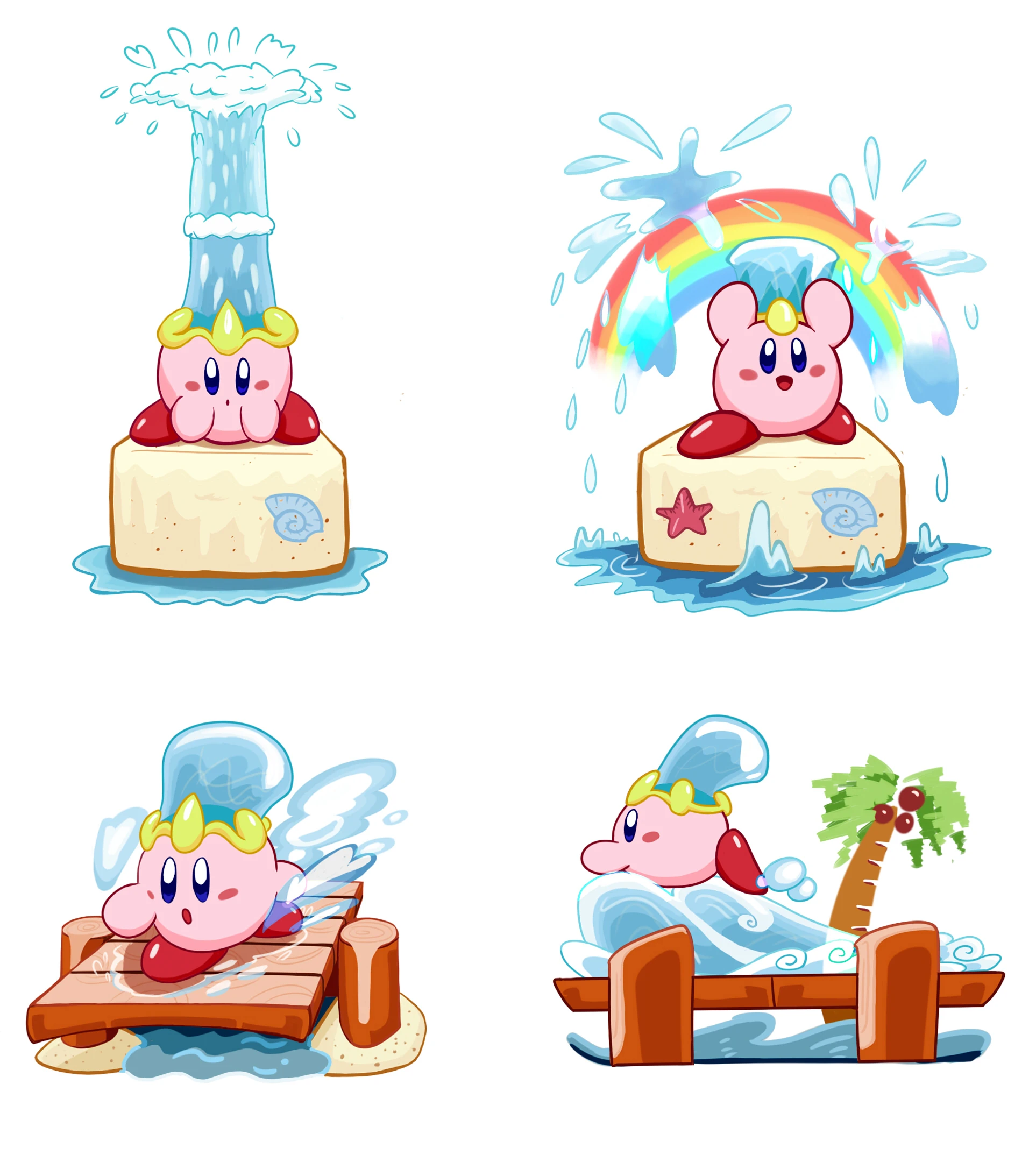 Just a few drawings of Water Kirby | Fandom