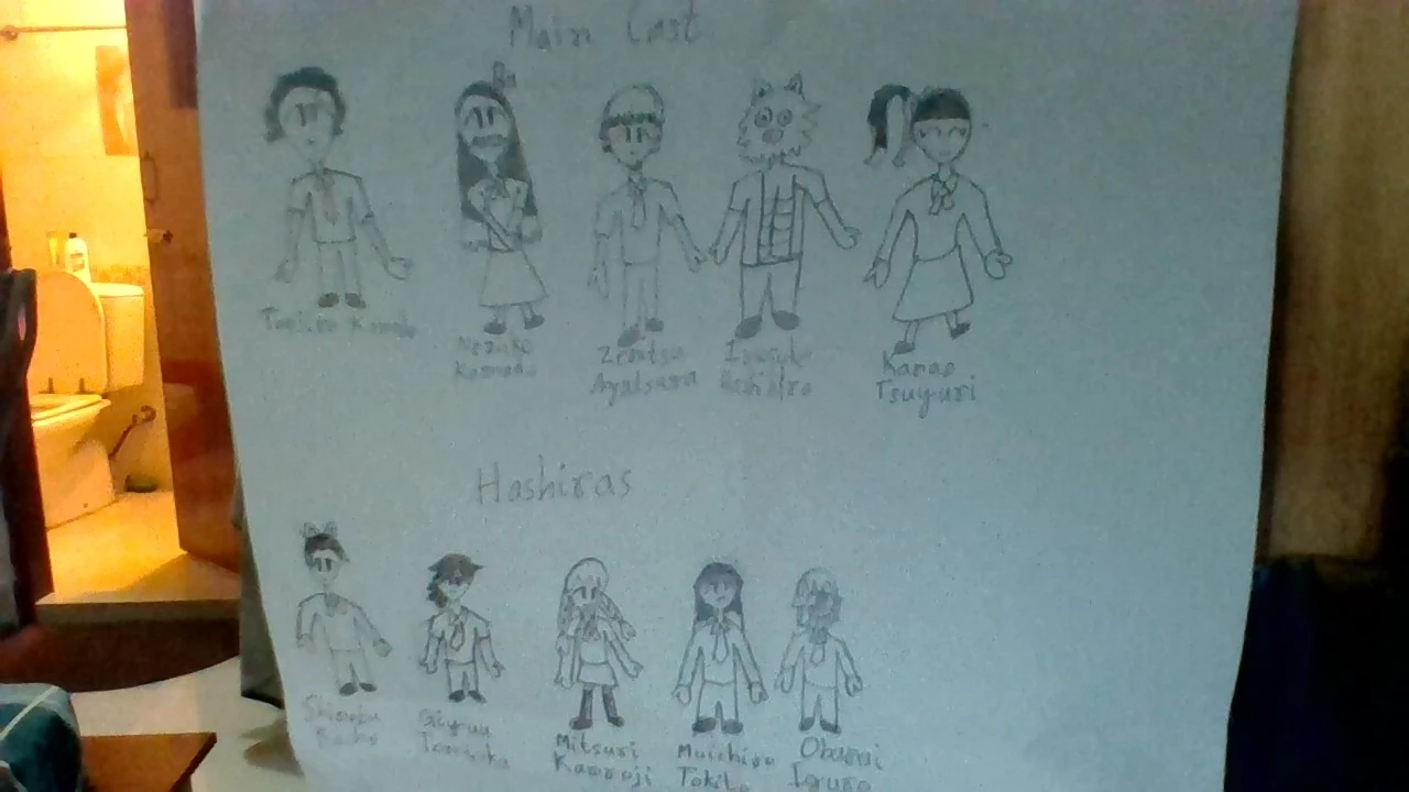 A friend told me to draw some KNY characters in our school uniform ...