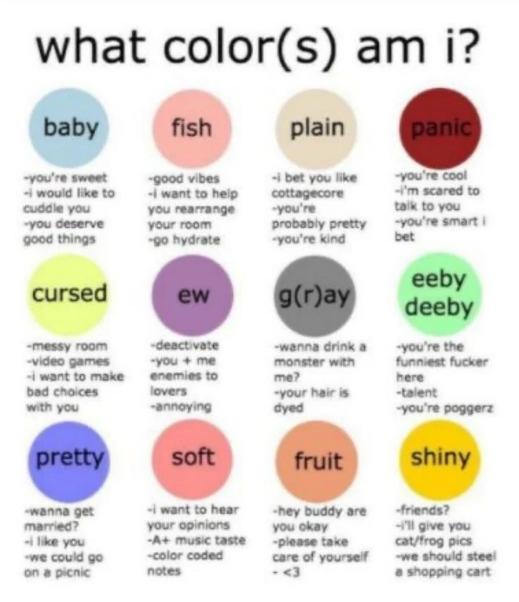 which colors am i 🥺🥺🥺🥺🥺 | Fandom