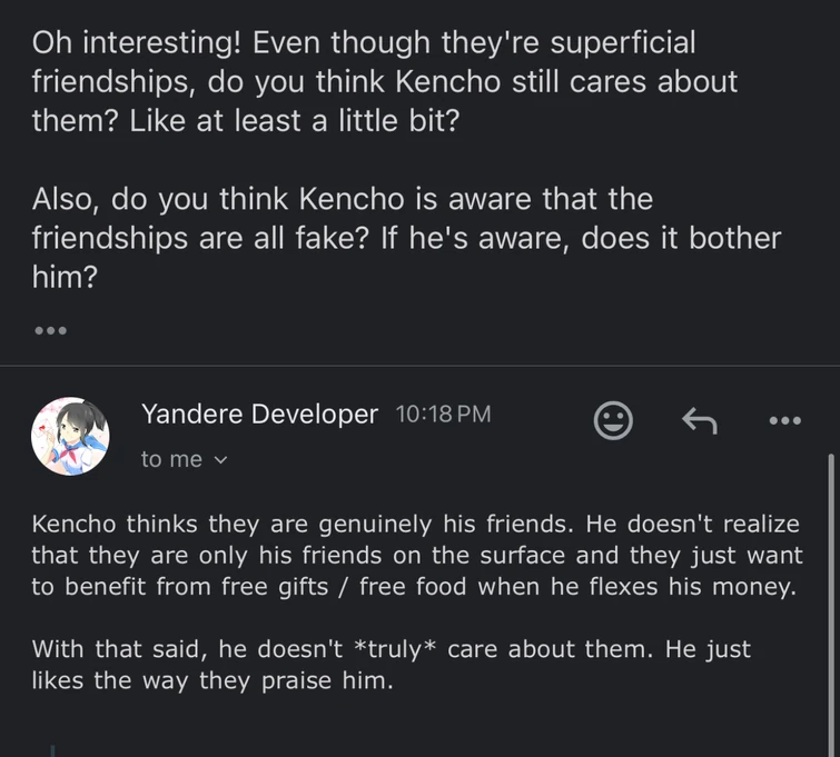 kencho lore about his friends | Fandom