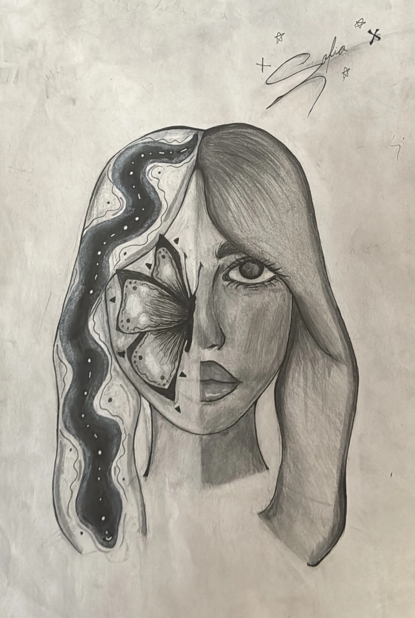 A drawing i made, imagine if it was a makeup in the game like this face ...