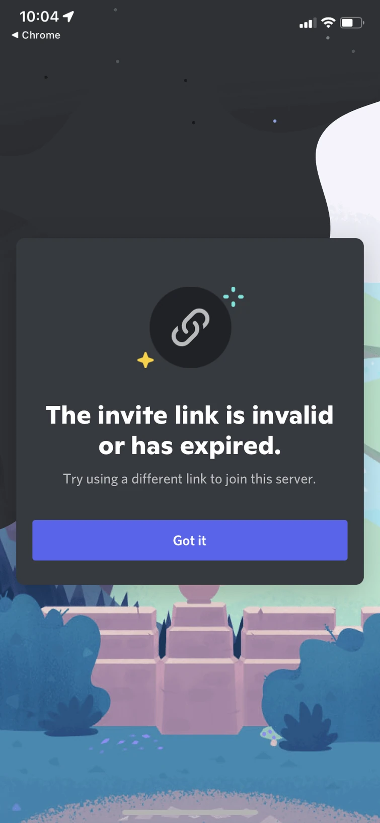 the wiki's discord link is broken | Fandom