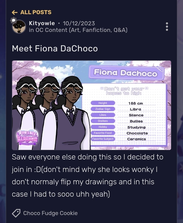 Re-intorducing Fiona DaChoco! | Fandom