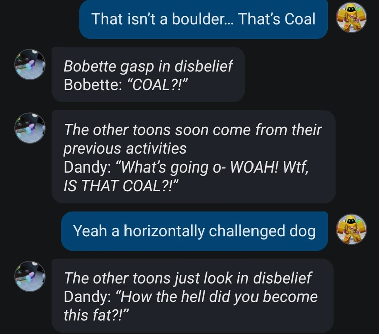 "Horizontally challenged dog from Dandys World doesn't exist ...
