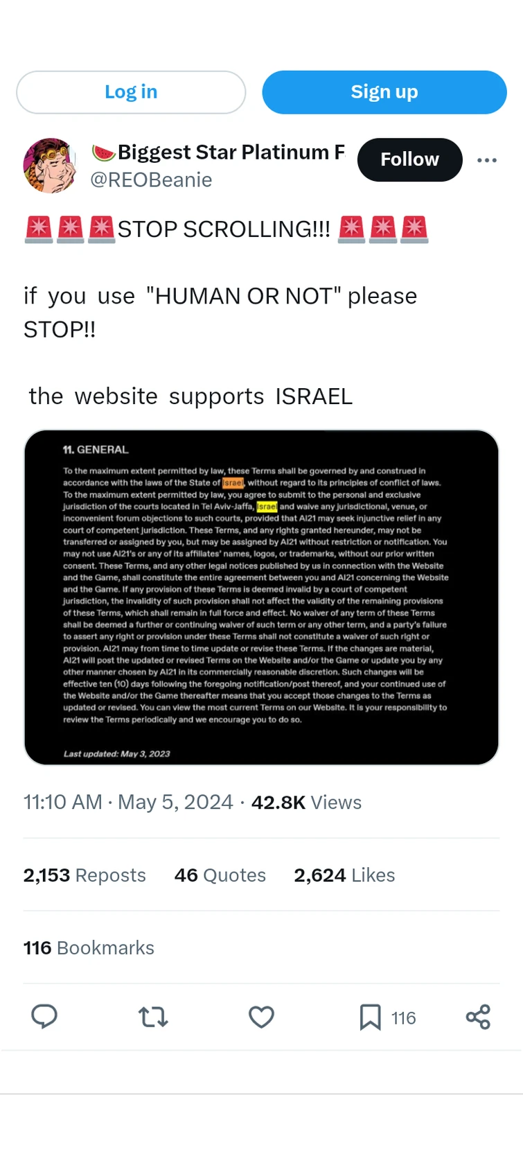 I know a lot of you may use the Human or Not website.. | Fandom