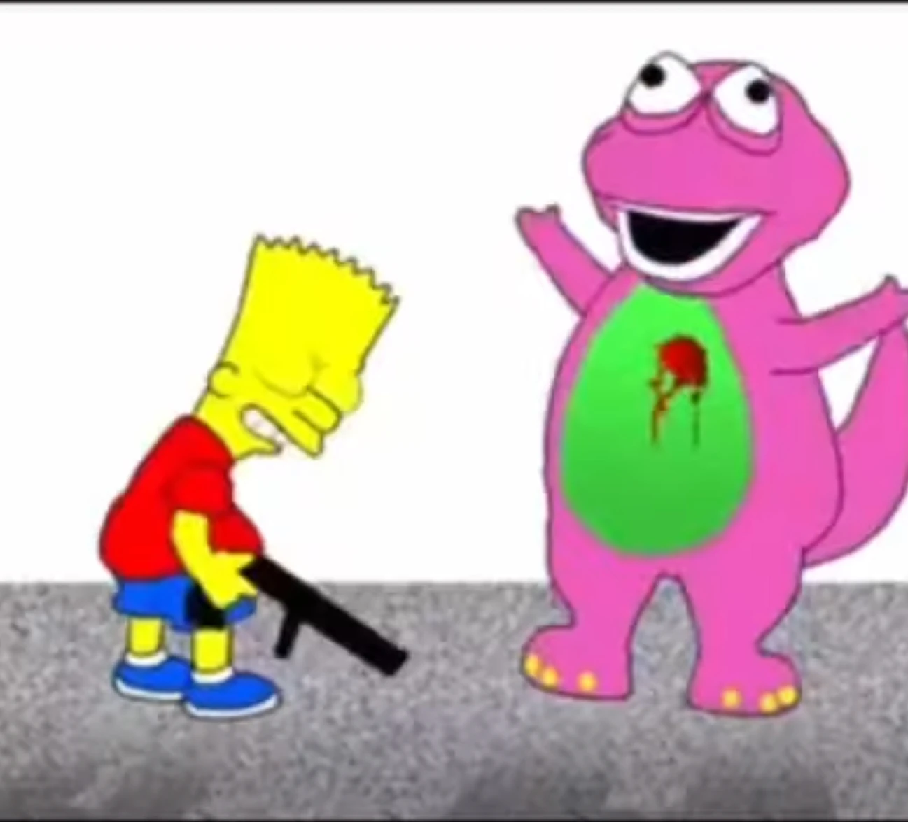 killing scary barney (no fake) | Fandom