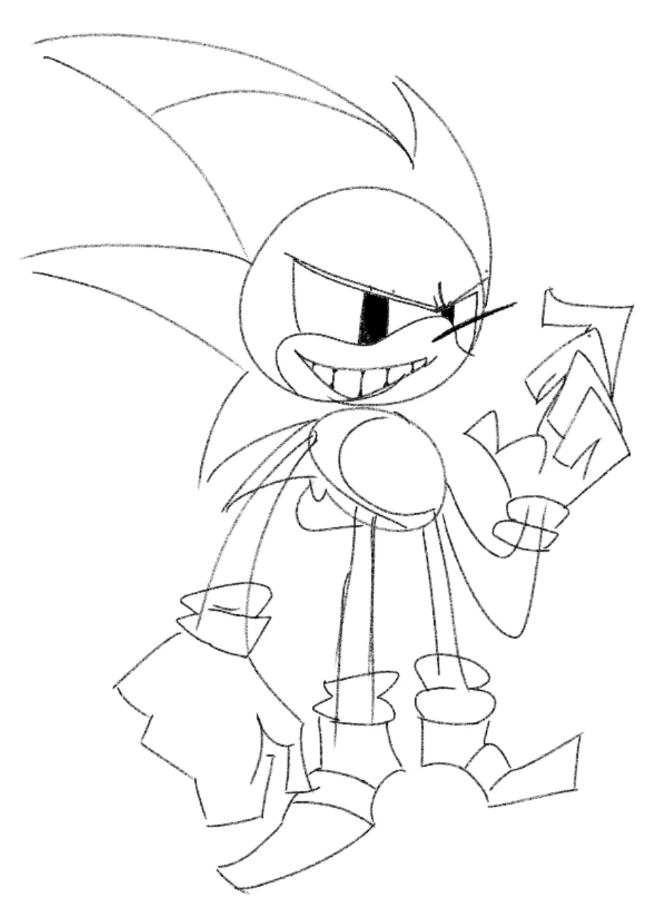 Tried to draw Sonic without using the undo button or the eraser | Fandom