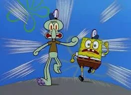 Why is SpongeBob and Squidward Running (WRONG ANSWERS ONLY) | Fandom