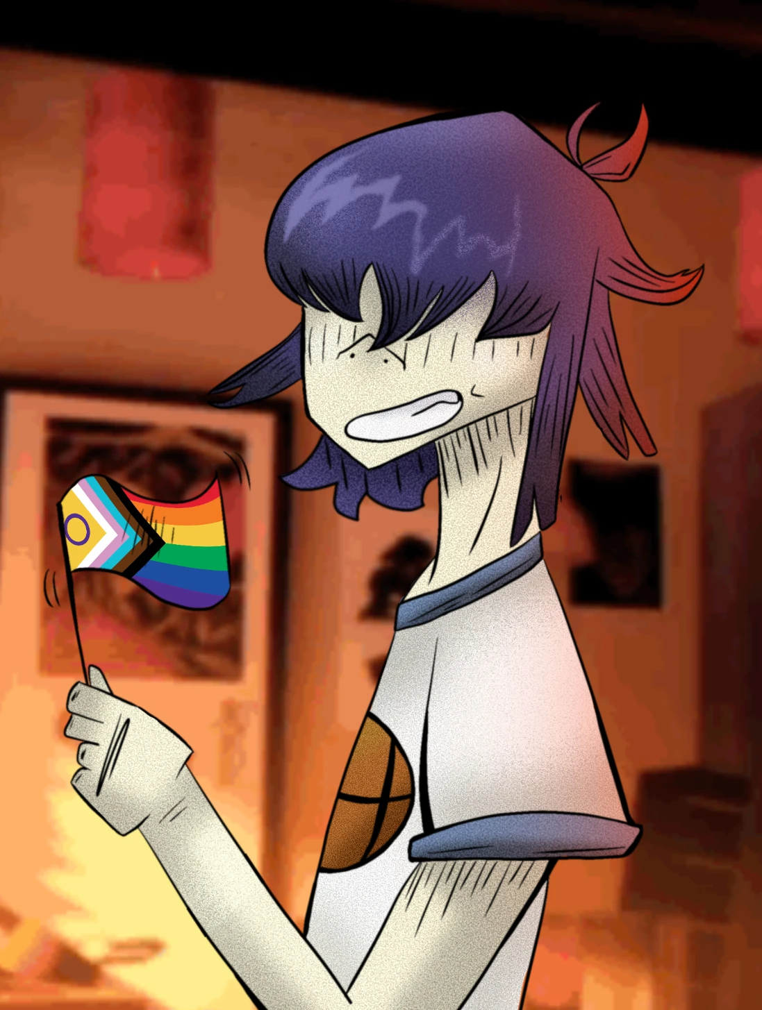 Noodle says happy pride! | Fandom