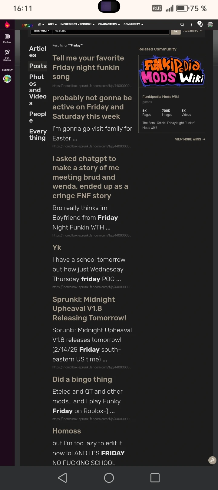 Where tf are my "My Funky Friday avatars" posts? | Fandom