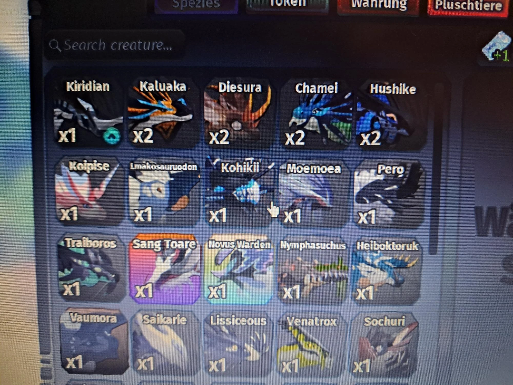 Trade for kereku or aeries i give my Inventar | Fandom