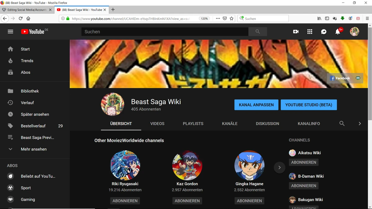 Beast Saga Wiki:Social Media/Accounts/YouTube | Beast Saga Wiki | Fandom