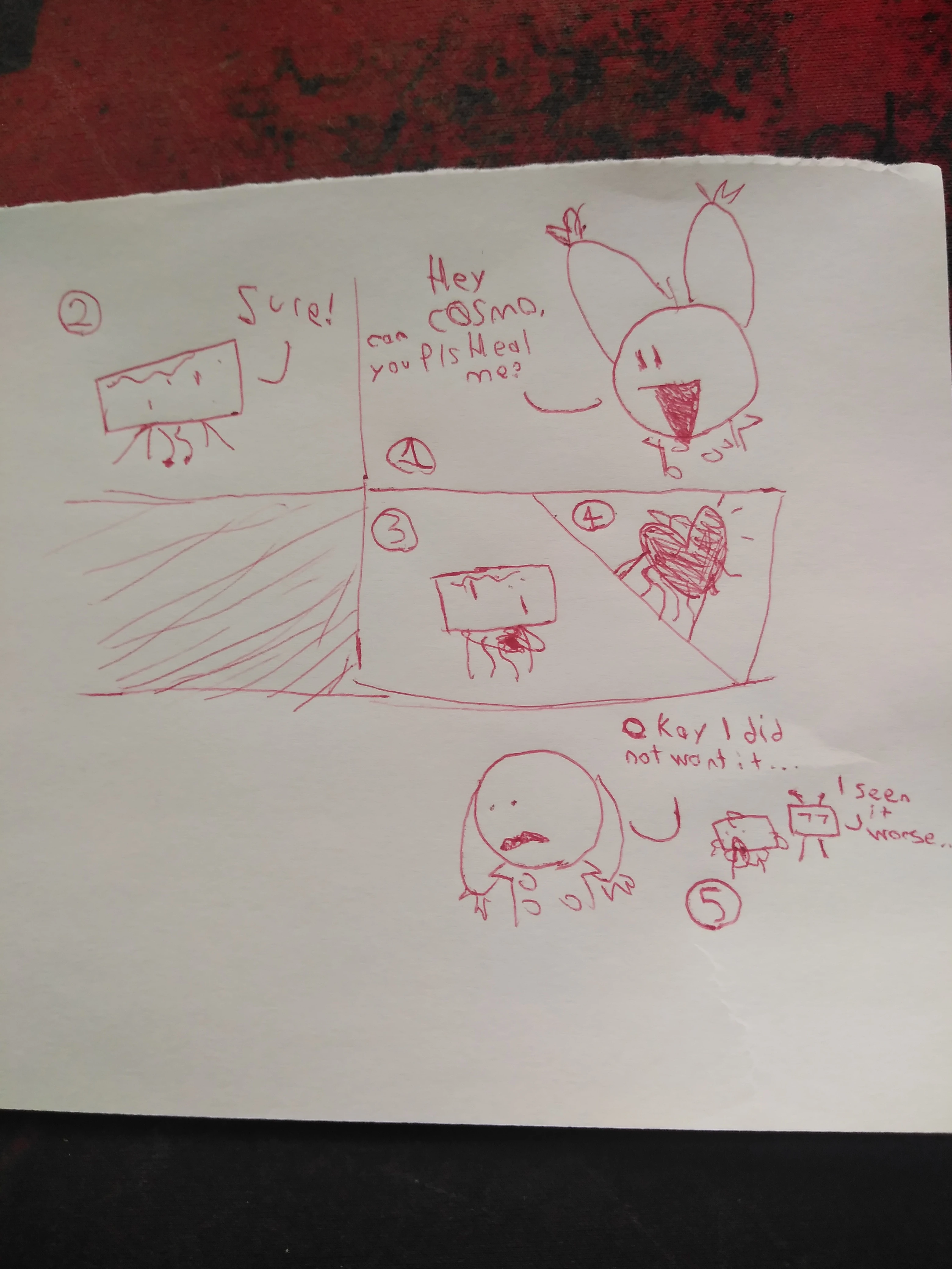 The cosmos horrifying healing comic, (follow the order of number I put ...