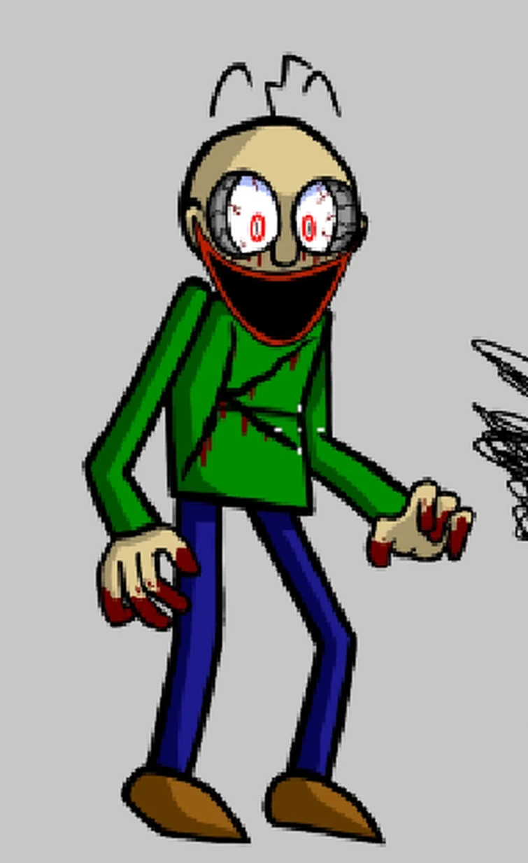 Redrew that baldi but xenophanes thing from the triple trouble baldi mix i drew back in 2022 ...