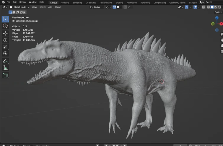 I made a kendyll inspired creature model in blender | Fandom
