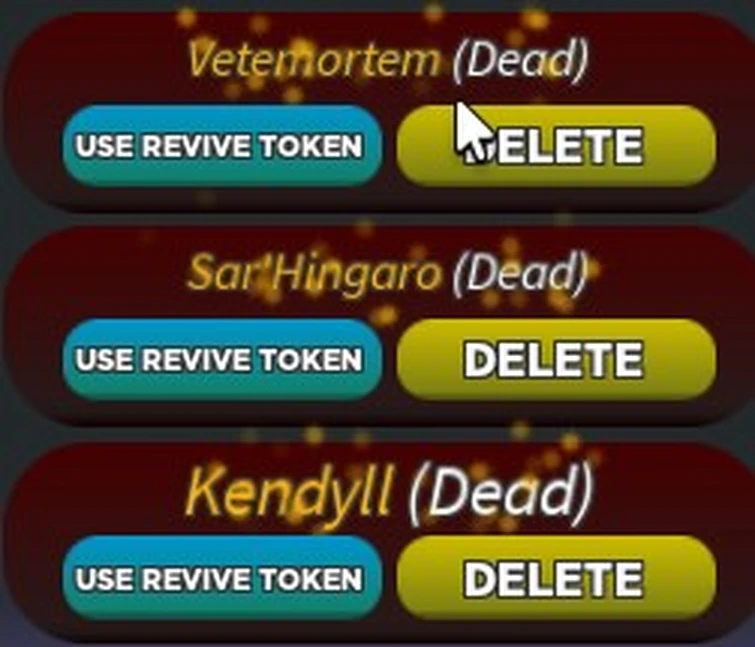 which one to delete cuz revive tokens are impossible to get | Fandom