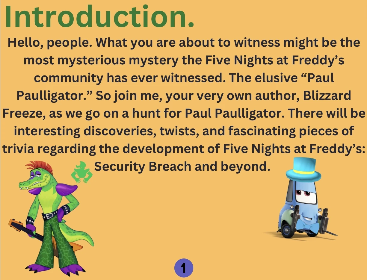 PAUL FILES PAGE 1 | Fandom