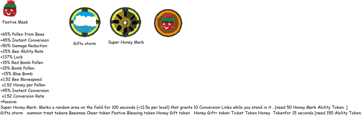 User blog:Epicoobs123/New Mask ideas - Festive Mask | Bee Swarm ...