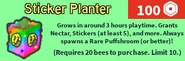 Sticker Planter | Bee Swarm Simulator Wiki | Fandom