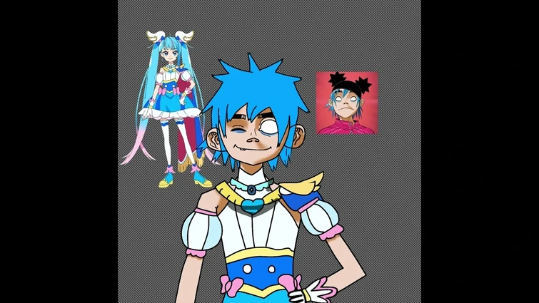 I drew 2-D from Gorillaz as Cure Sky! :D | Fandom