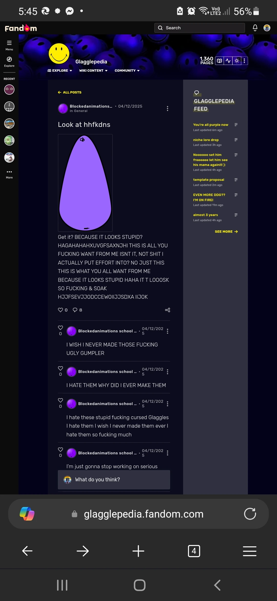 was anyone there when blocked had a breakdown***? | Fandom