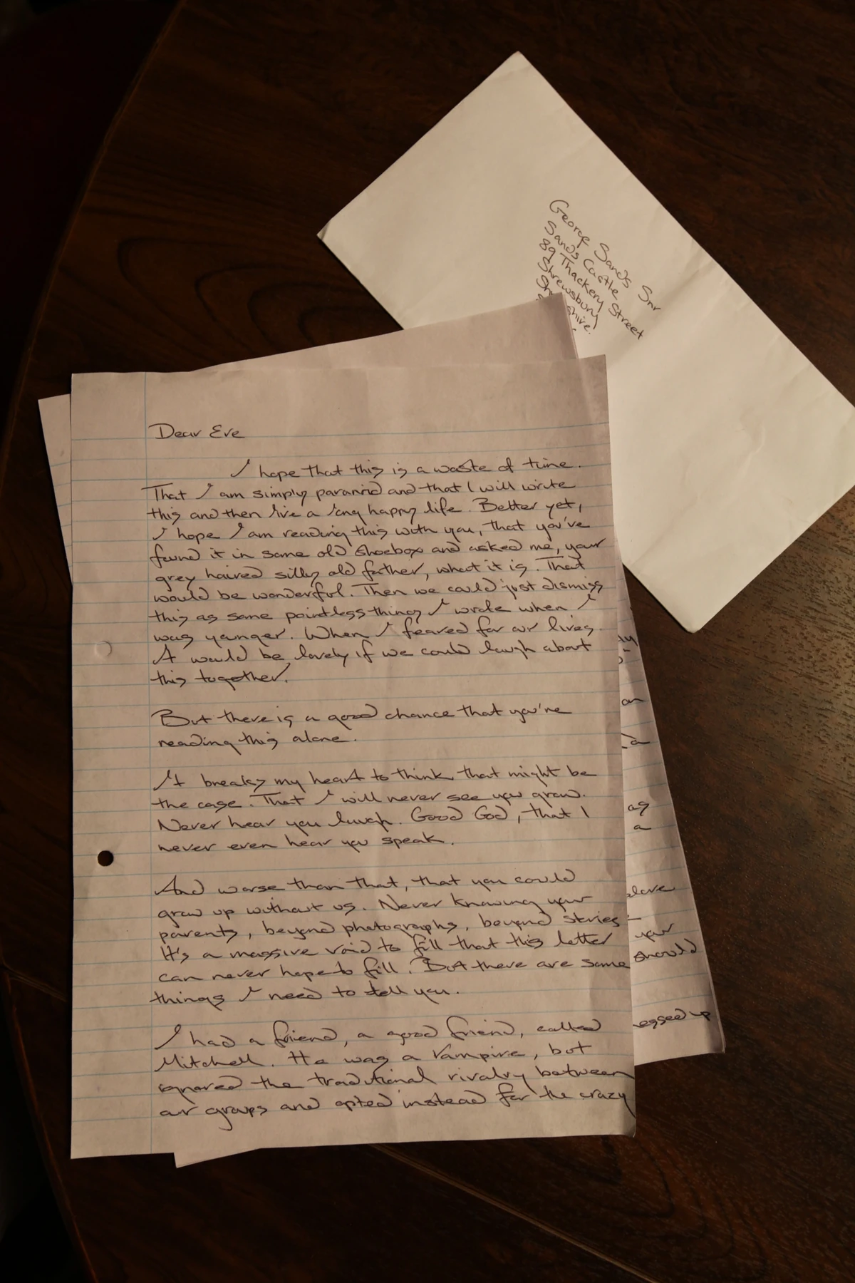 Dear Eve (letter from George) | Being Human Wiki | Fandom