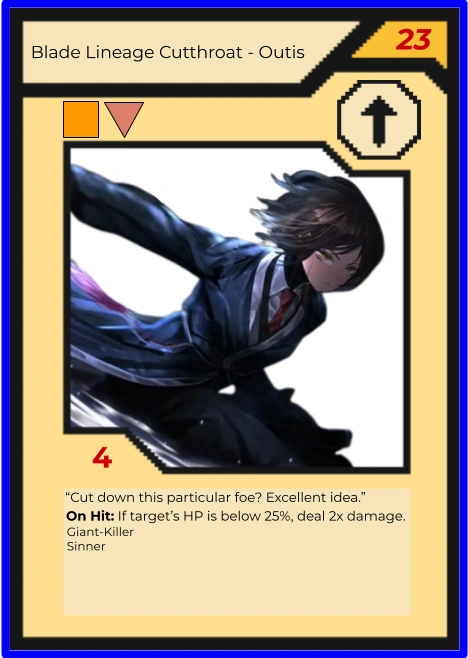 Blade Lineage Cutthroat - Outis | Belectonic Arts Official Wiki | Fandom