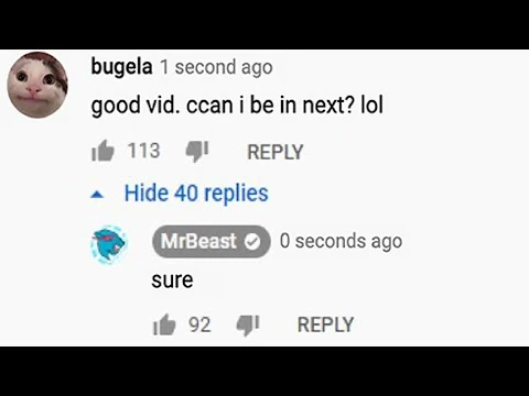 When MrBeast replies to your comment | The Beluga Cinematic Universe ...