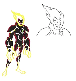 Ben 10 Heatblast Drawing